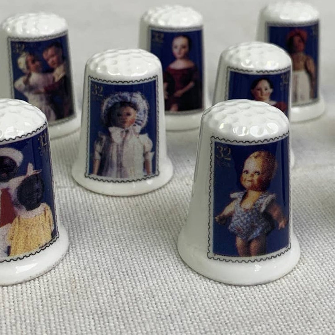 1997 US Postal Porcelain American Doll Stamps Gimbels Thimbles - Etsy