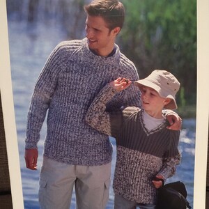 New Sirdar 5798 Country Style DK Mens Child Pullover Sweater Knitting ...