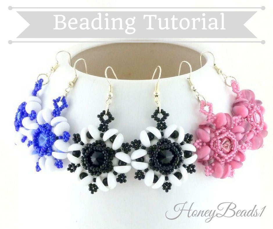 Pdf-file Beading Pattern Starburst Delight Earrings Pdf-file - Etsy