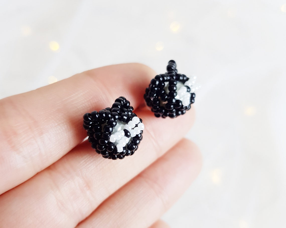 Cat Beading Pattern, Cat Stud Earrings, Cat Earrings, 'mr. Whiskers ...