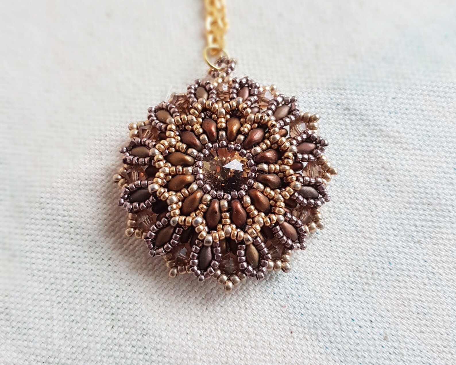 Beading Pattern, Superduo Pattern, Pendant Tutorial, the Zianna Pendant ...