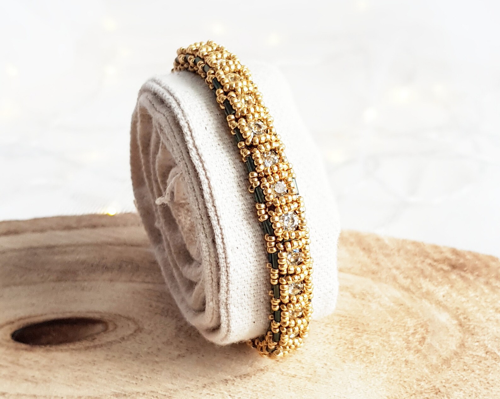 Bangle Beading Pattern, Bugle Beading Tutorial, Beaded Bangle Bracelet ...