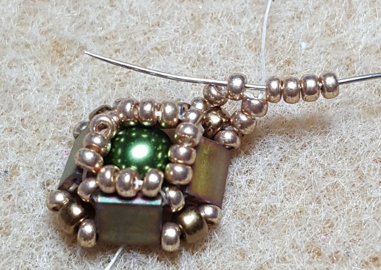 Pdf-file Beading Pattern Tilaria Bracelet & Ring With Tila Beads Beading Tutorial by Honeybeads1 ...