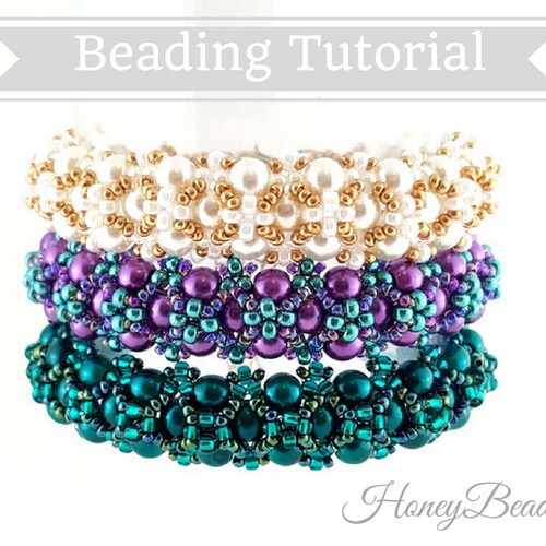 Pdf-file Beading Pattern Amora Bracelet Pdf-file Beading - Etsy