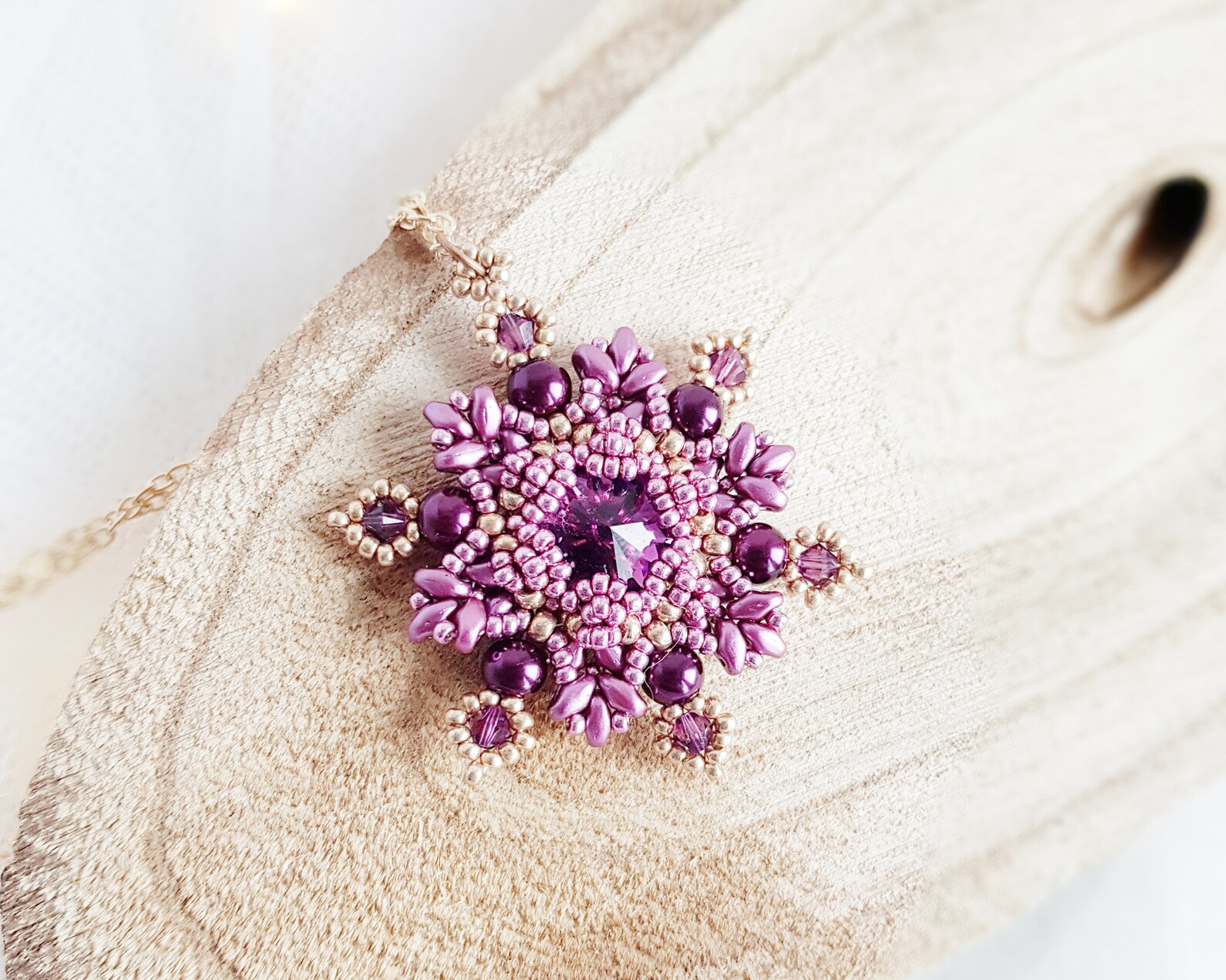 Snowflake Beading Pattern Superduo Beaded Snowflake Beadwork - Etsy