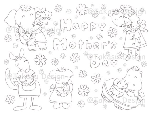 Feliz Dia Mama Para Colorear
