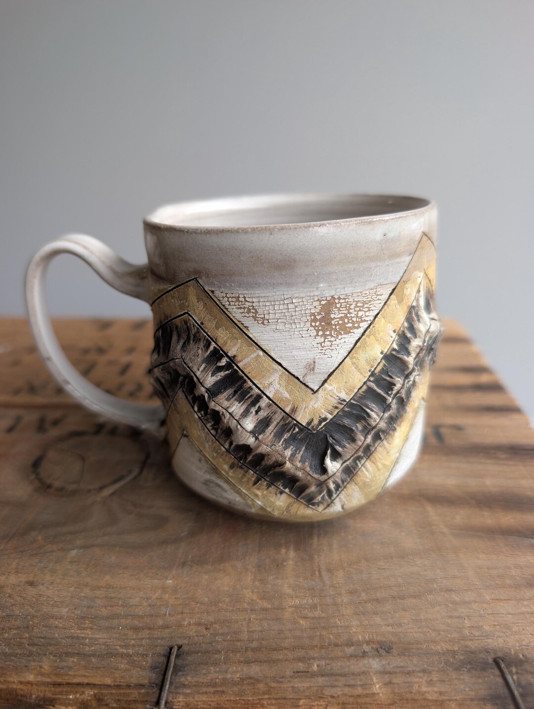 Chevron Mug in Straw - Etsy