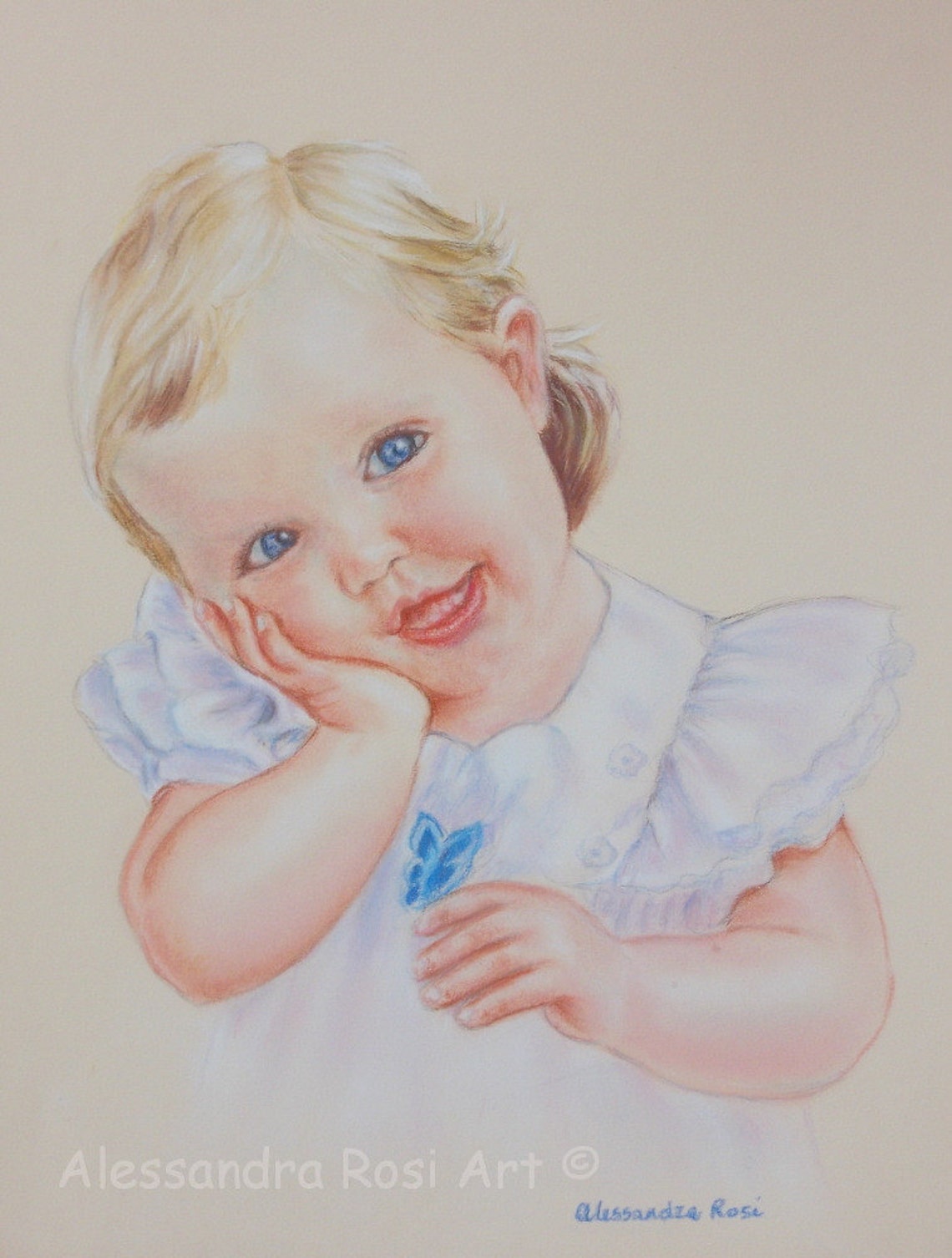 Custom Portrait Child Portrait Kids Portrait Baby Family - Etsy