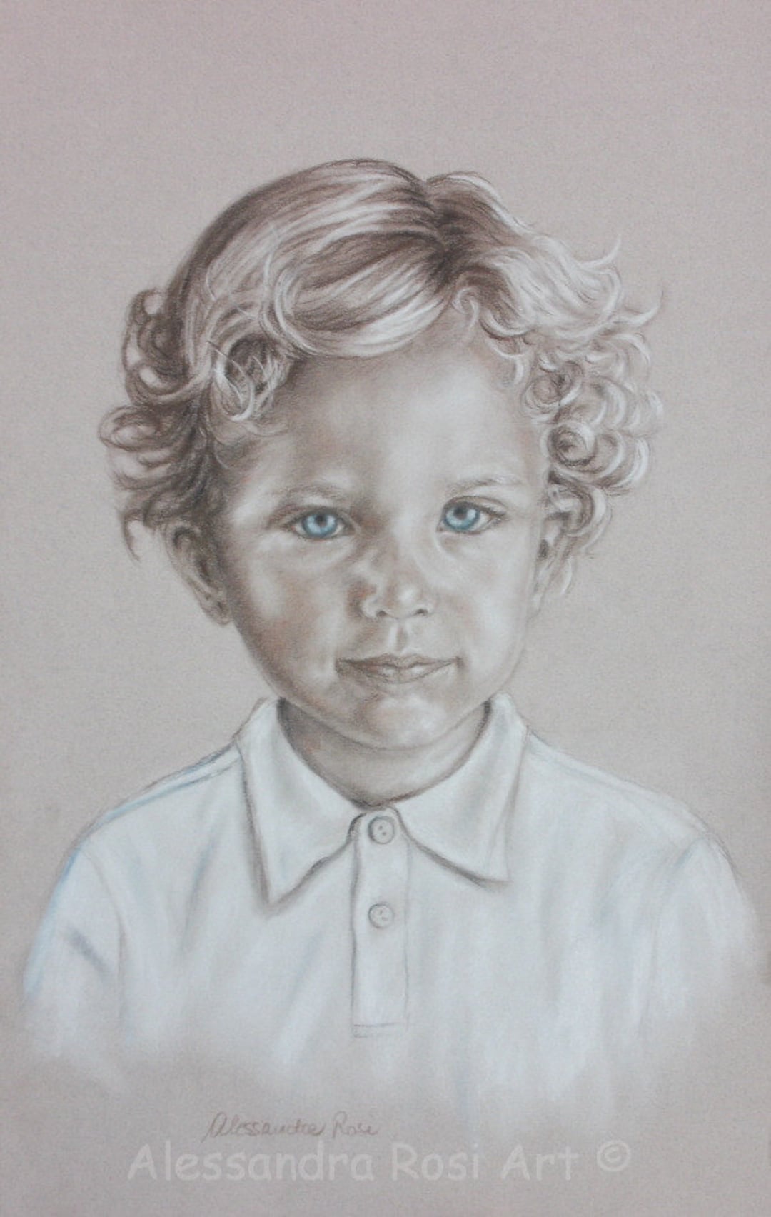 Hand Drawn Portrait From Photo, Child Portrait, Custom Portrait Drawing ...