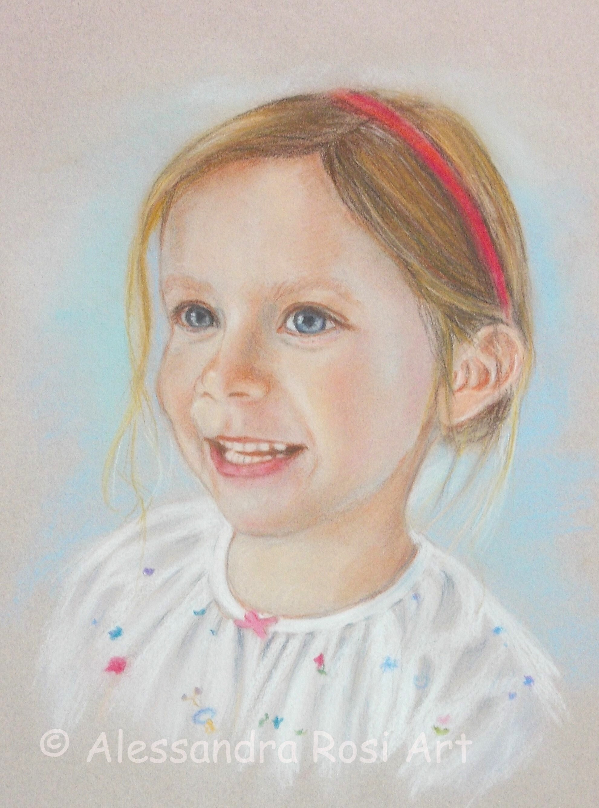 Custom Child Portrait Painting - Baby Portrait - Kids Family Pastel ...