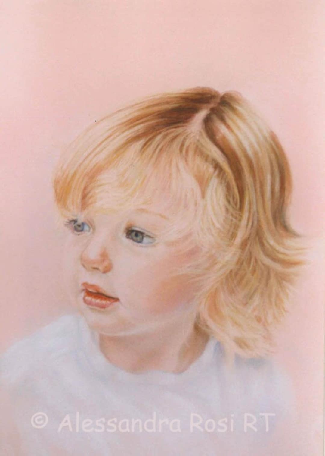 Custom Child Portrait Painting - Baby Portrait - Kids Family Pastel ...
