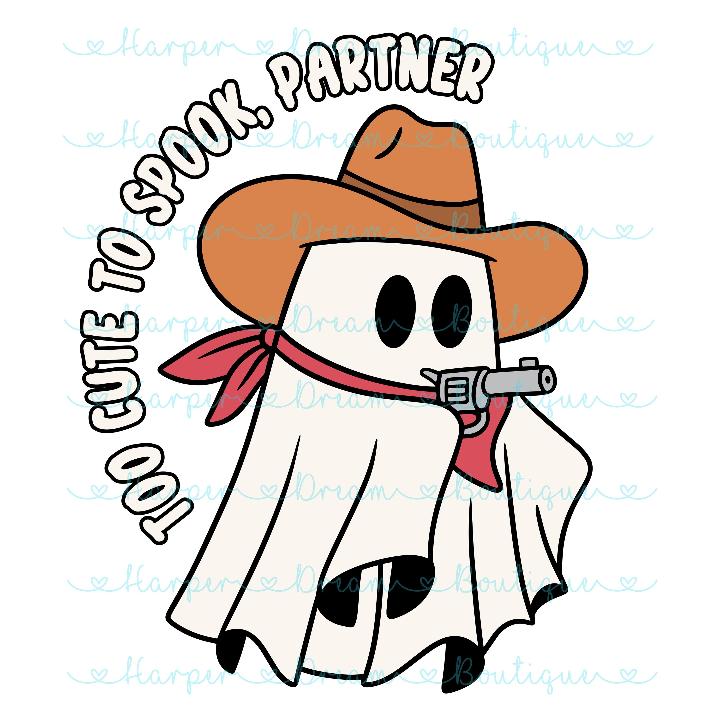 Bundle Spooky Skater/cowboy Ghost PNG | Checkered Design | Cute Fall ...
