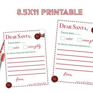 Letter to Santa Digital Printable - Etsy