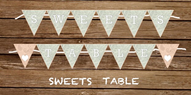 Sweets Table Banner - Print at Home Sweets Table Sign - Etsy