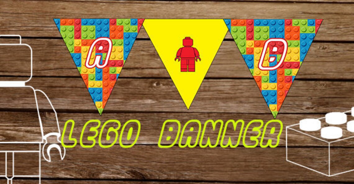 LEGO Party Banner Print at Home - Etsy
