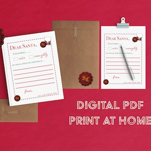 Letter to Santa Digital Printable - Etsy