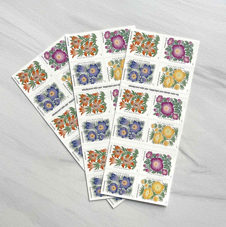 Mountain Flora Stamps Enhancing Collections, Invitations, Weddings ...