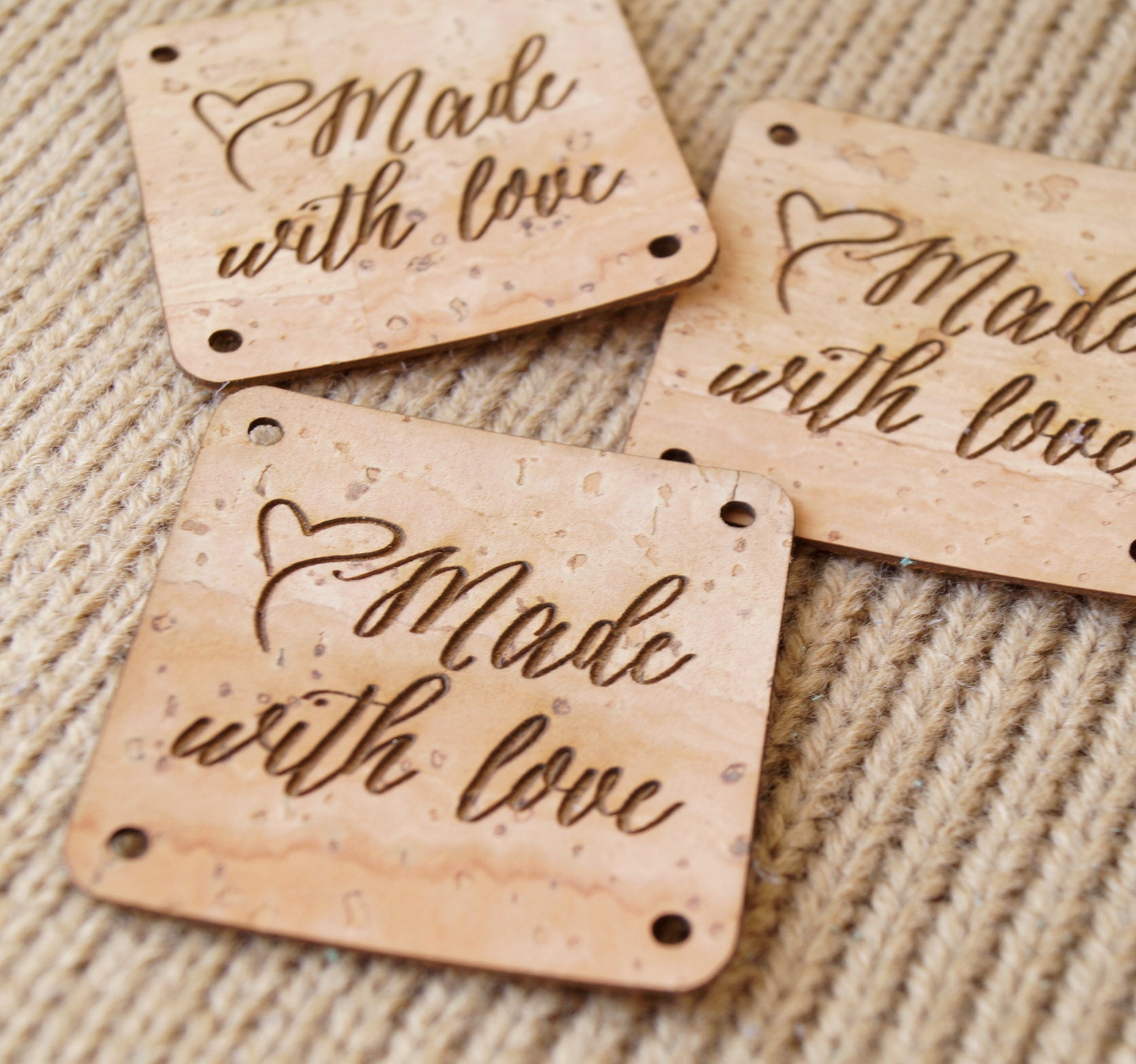 Custom Labels Cork Leather Labels Personalized Labels | Etsy