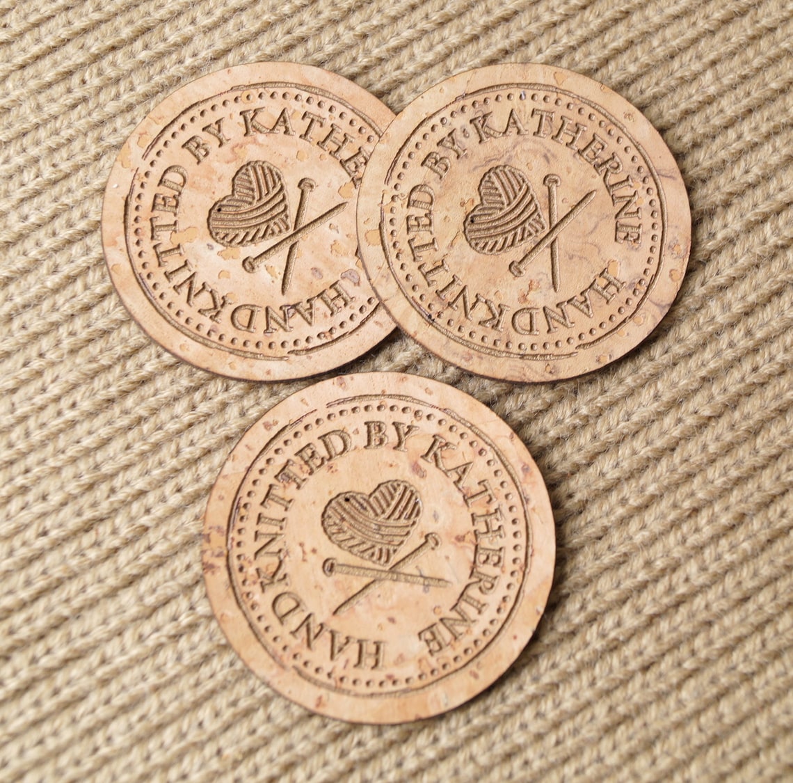 Round Sewing Labels, Custom Garment Labels, Cork Leather Labels, Labels ...
