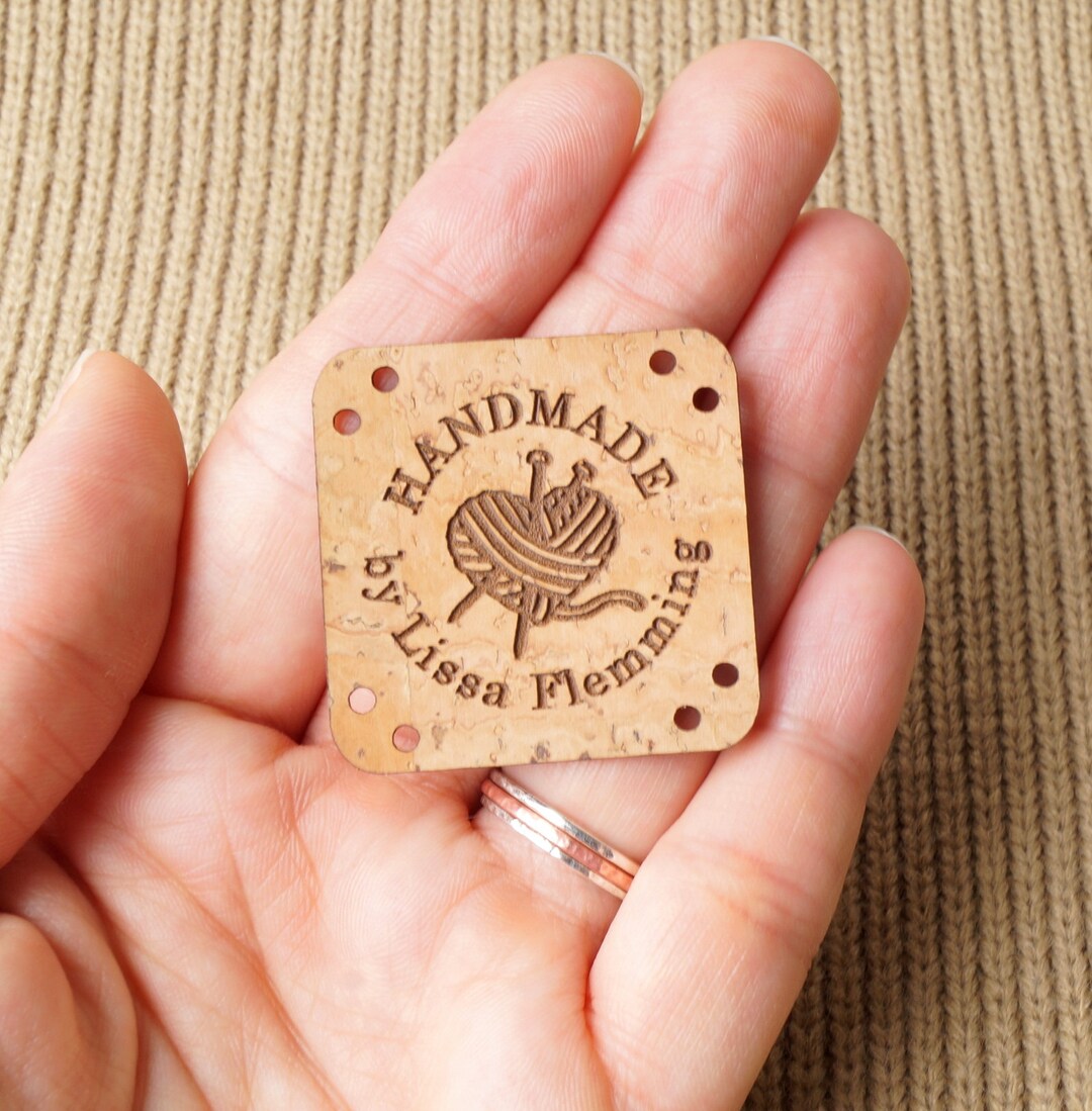 Cork Labels, Labels for Handmade Items, Personalized Leather Labels ...