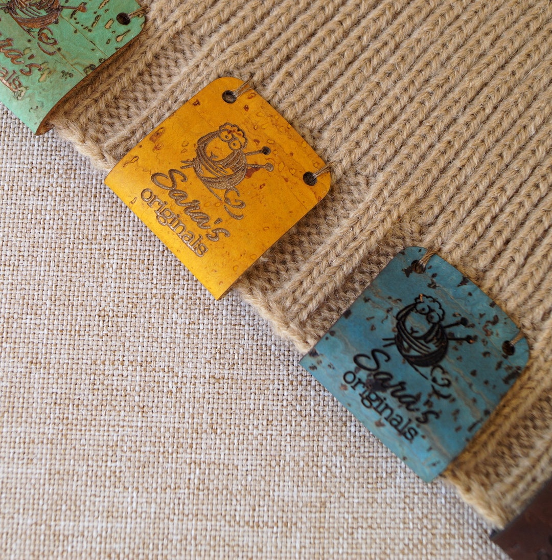 Fold Over Labels, Leather Labels, Custom Clothing Labels, Center Fold ...