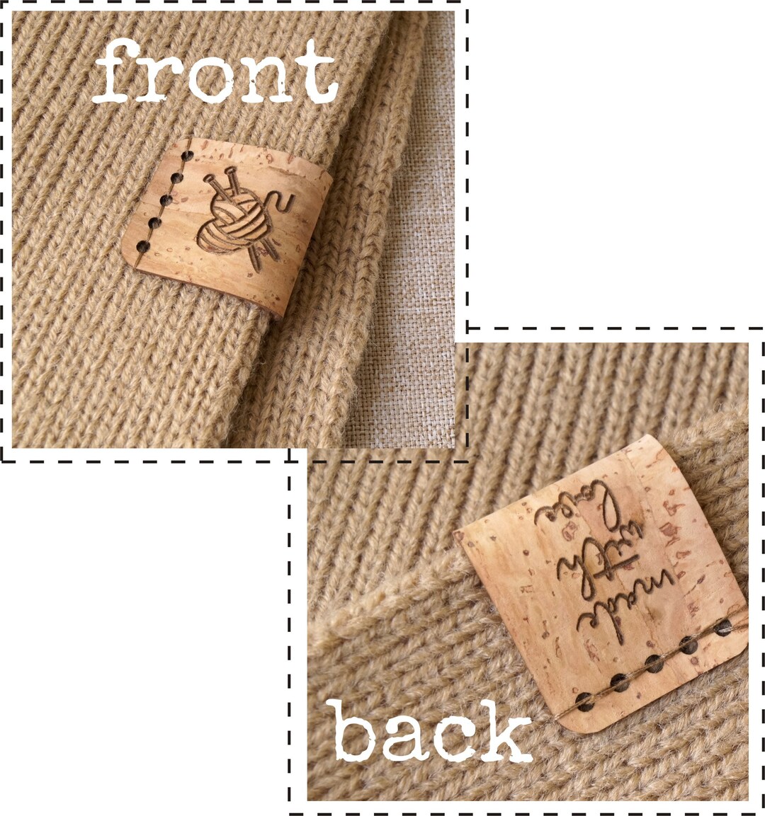 Labels for Handmade Items, Folding Labels, Vegan Product Tags, Knitting ...