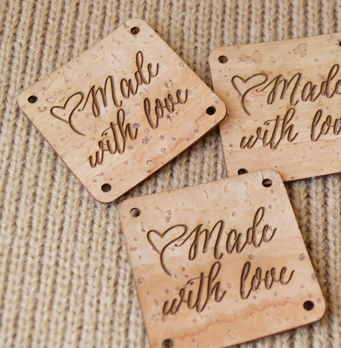 Custom Labels Cork Leather Labels Personalized Labels | Etsy