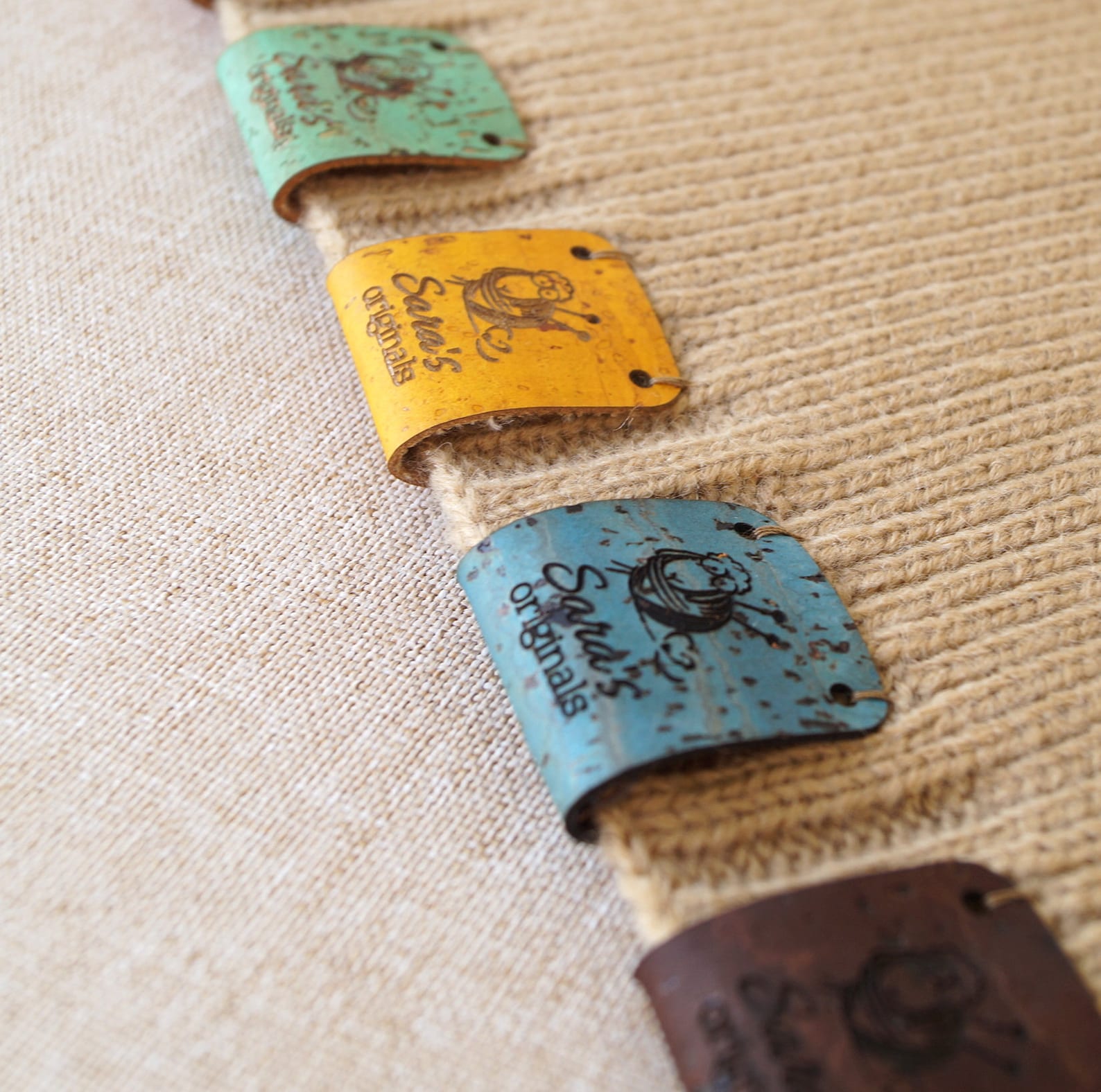 Fold Over Labels, Leather Labels, Custom Clothing Labels, Center Fold ...