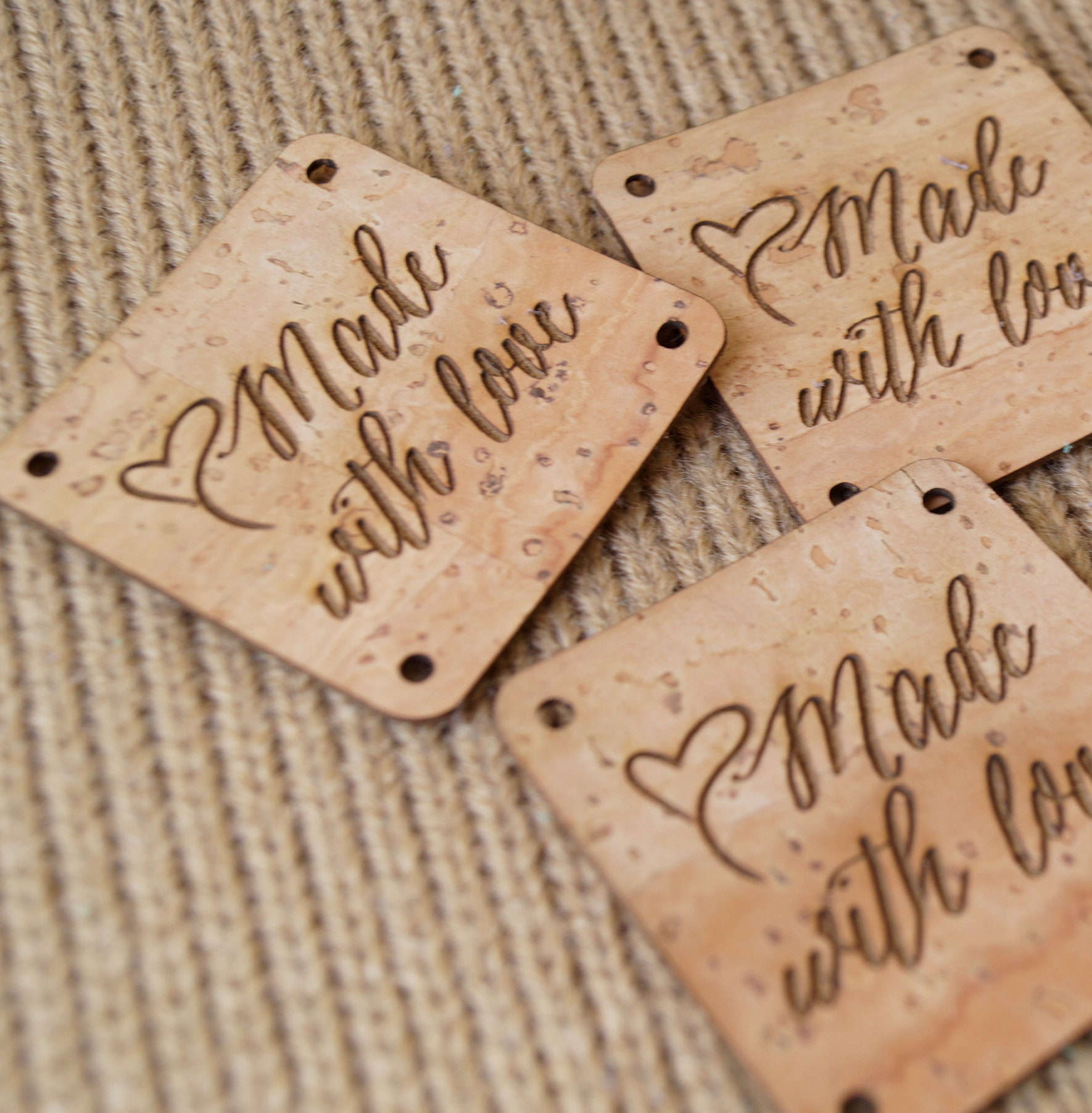 Custom Labels Cork Leather Labels Personalized Labels | Etsy