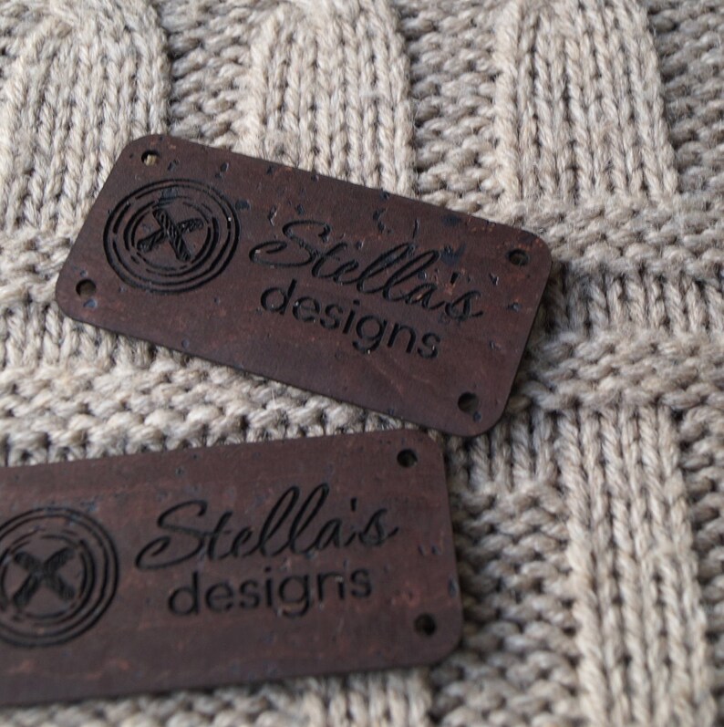 Cork Leather Labels for Handmade Products Personalized Custom | Etsy