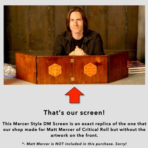 Mercer Style Wood DM Gaming Screen for Dungeons and Dragons Dnd RPG - Etsy