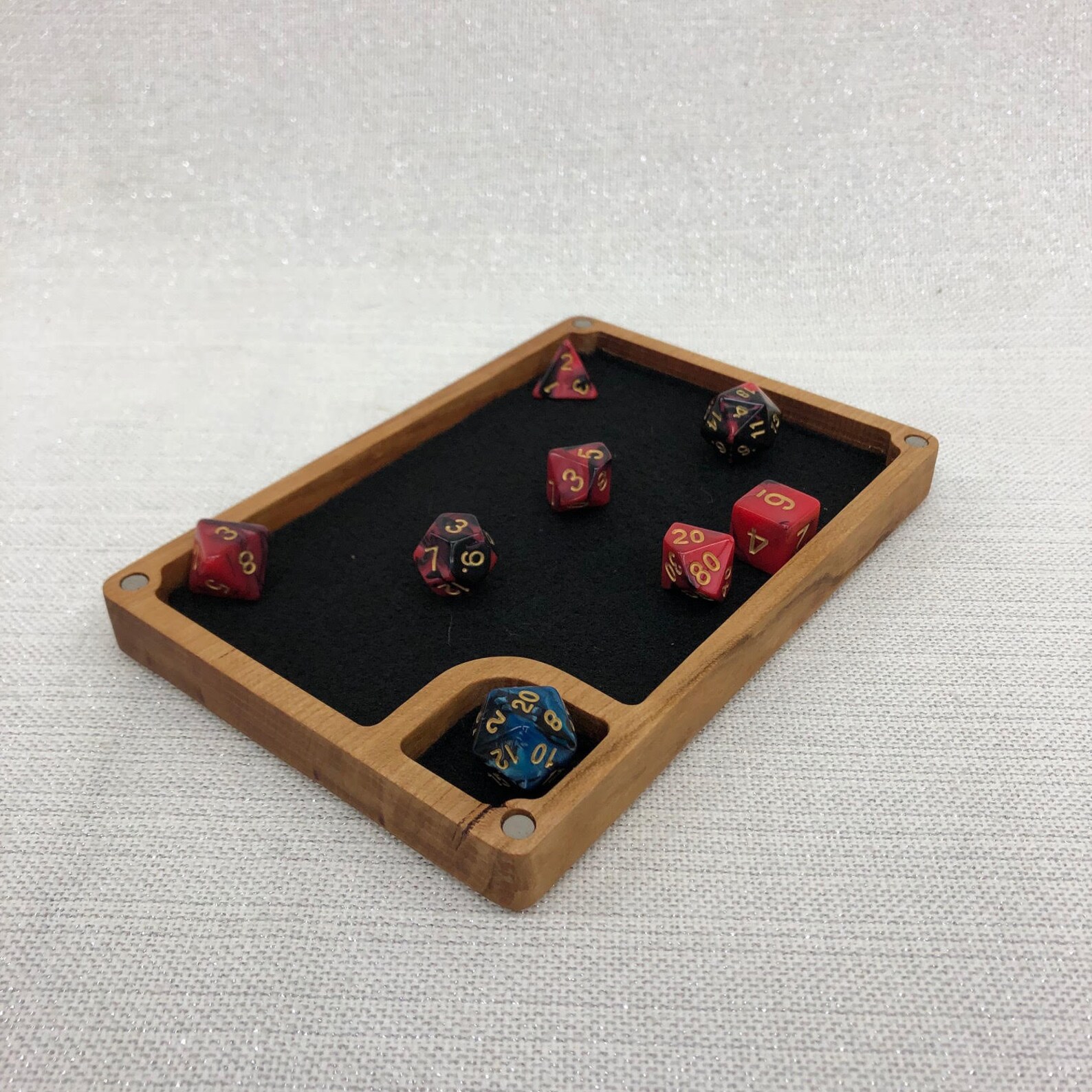 Cherry Hard Wood Dice Box With Dice Rolling Tray Lid - Etsy