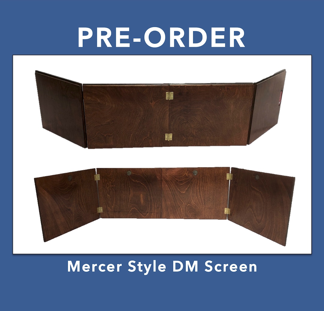 Mercer Style Wood DM Gaming Screen for Dungeons and Dragons Dnd RPG - Etsy