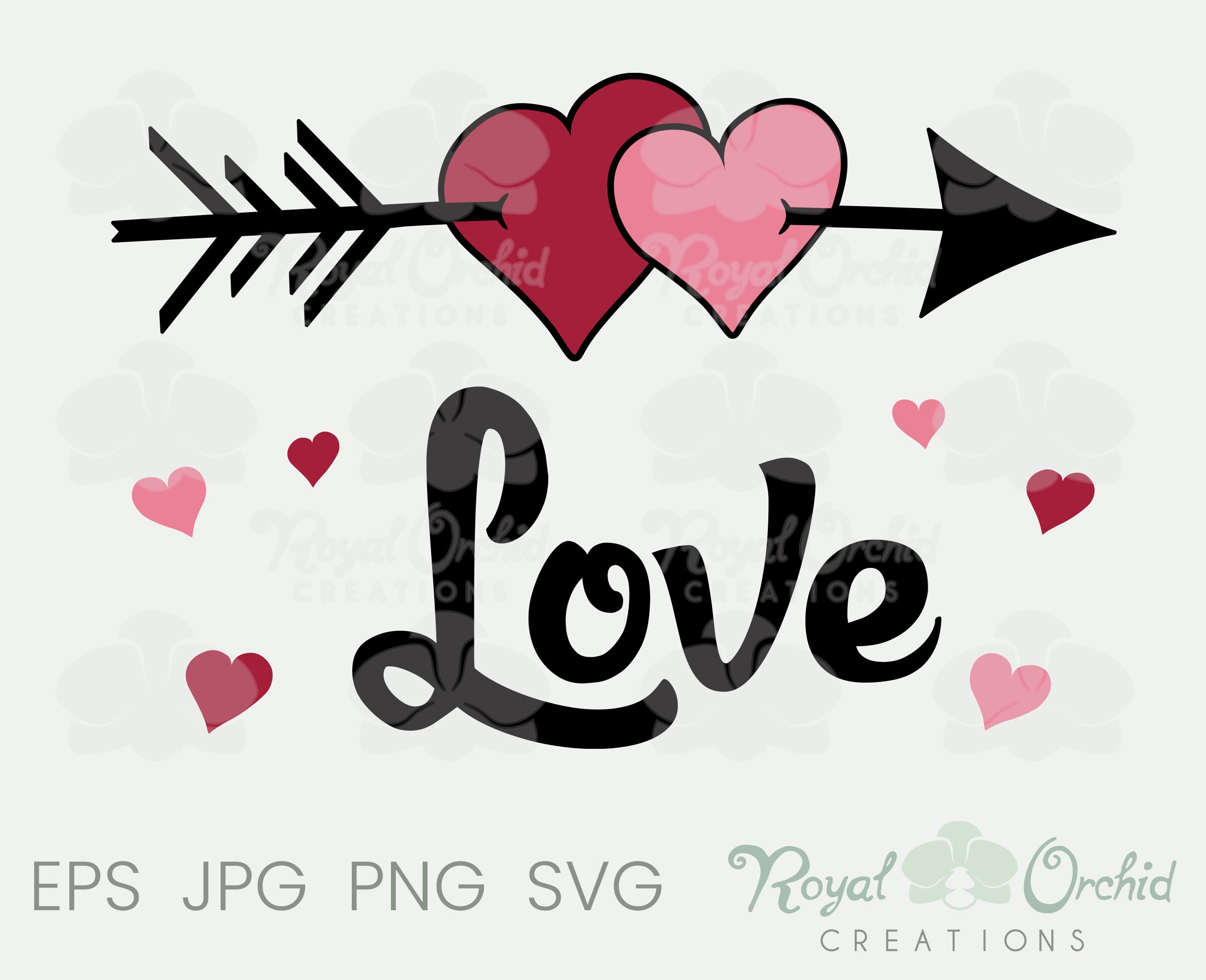 Love With Arrow SVG File for Cricut, Silhouette, Cut File - Etsy