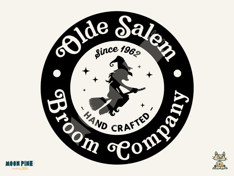 Vintage-inspired Salem Broom Company SVG Cut File - 10"x10" - Etsy