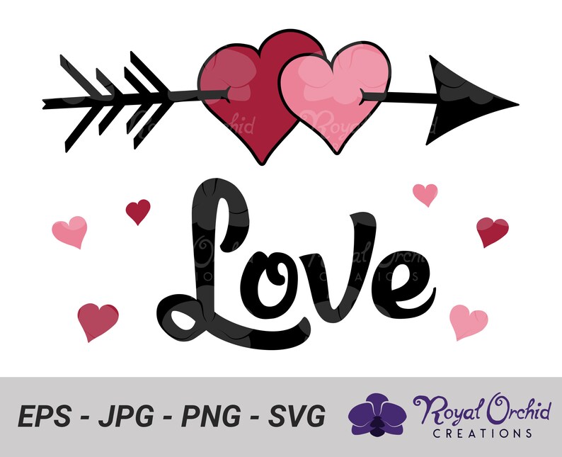 Love With Arrow SVG File for Cricut Silhouette Cut File | Etsy