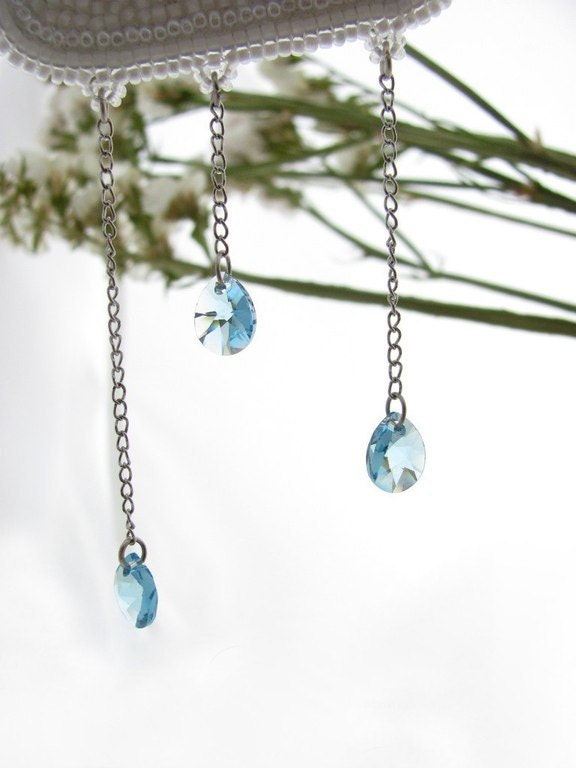 Rain Cloud Pendant / Droplets of Rain/ Romantic Gift for Her/ Gentle ...
