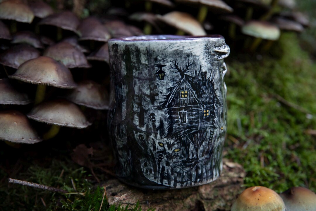 Magic Baba Yaga Ceramic Mug. Magic Forest Mug. Pottery. Witch, Cabin ...