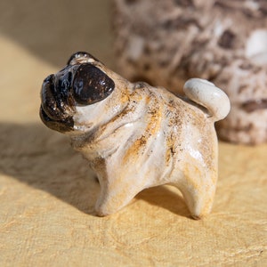 Cute Pug Figurine. Polymer Clay Animal OOAK Figurine, Talisman, Amulet ...