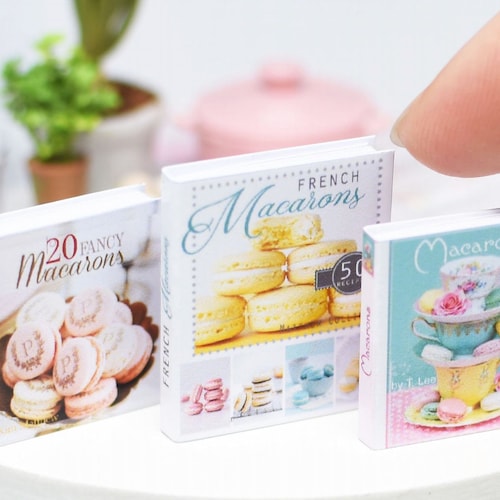 Miniature Books SET Macarons Cakes Cookies Miniature - Etsy