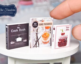 Miniature books SET Cookbooks shabby vintage cakes handmade | Etsy