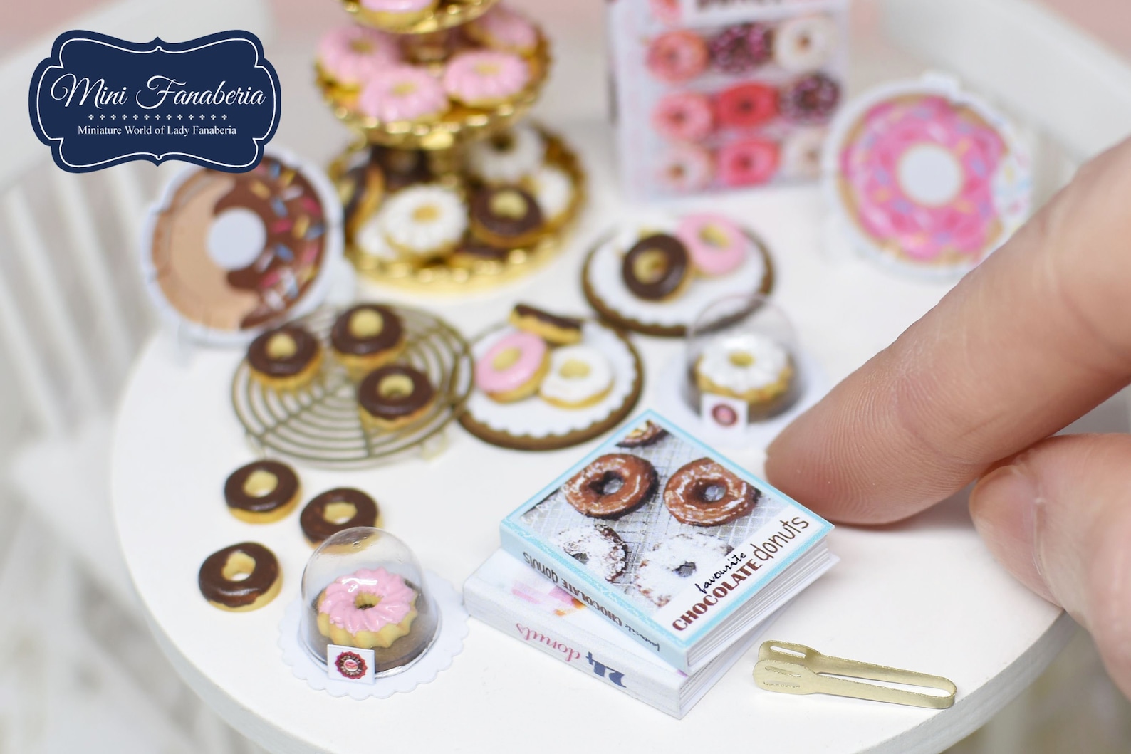Miniature Books SET Donuts Handmade Dollhouse 1:12 Scale - Etsy