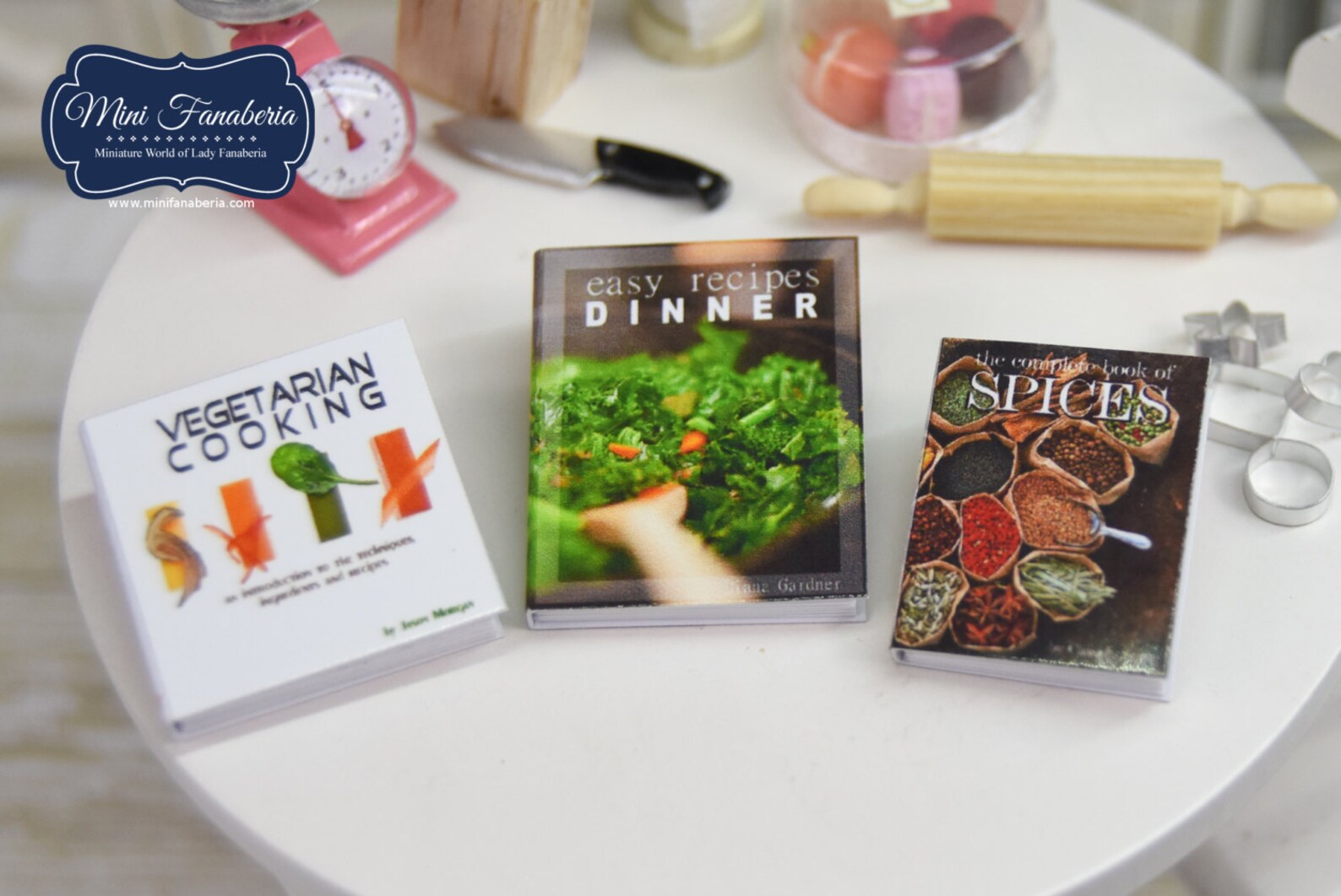 Miniature Books SET Cooking Spices Modern Handmade Dollhouse - Etsy