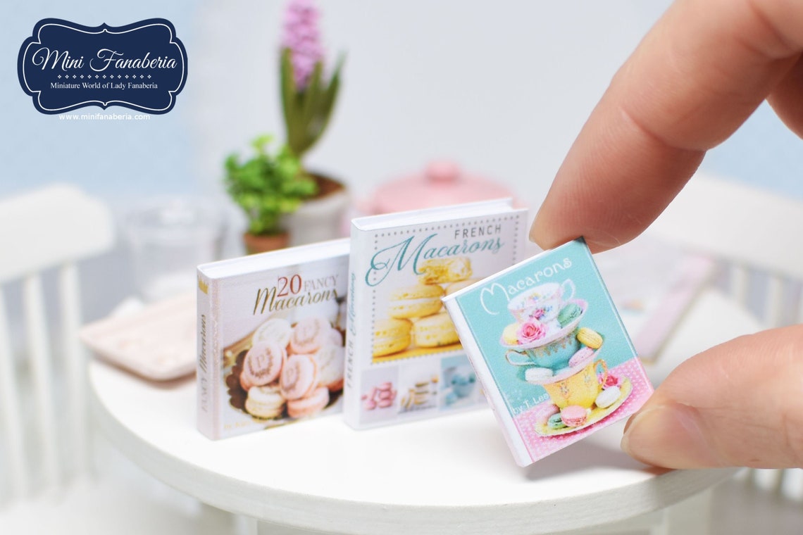 Miniature Books SET Macarons Cakes Cookies Miniature - Etsy