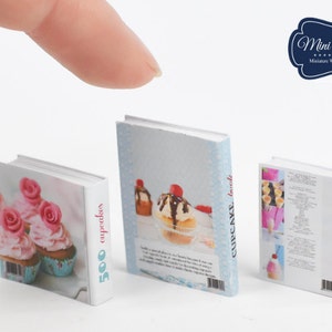 Miniature Books SET - Baking Cakes- Handmade Dollhouse 1:12 Scale - Etsy