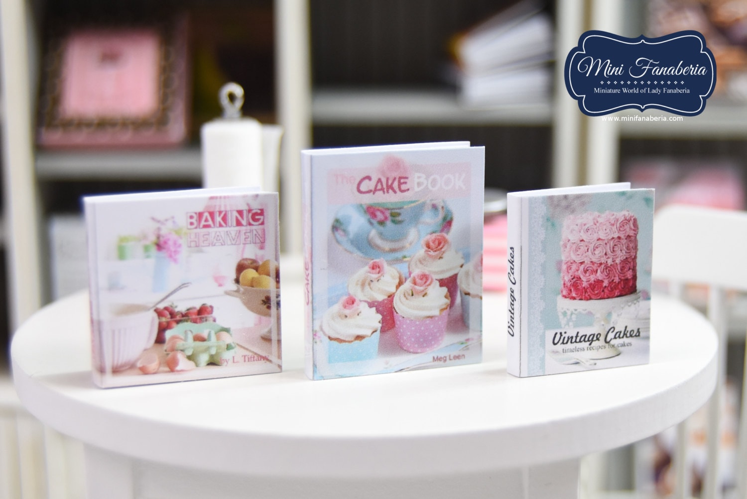 Miniature Books SET Cookbooks Shabby Vintage Cakes Handmade | Etsy
