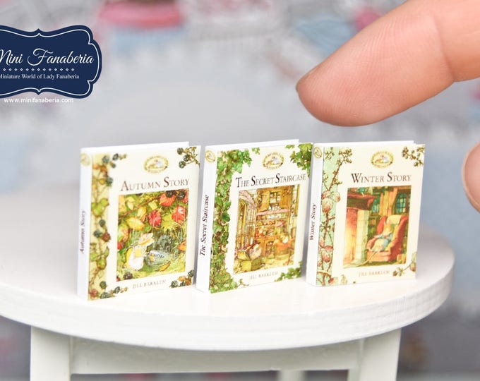 Miniature Books SET Fairy Tales Handmade Dollhouse 1:12 - Etsy