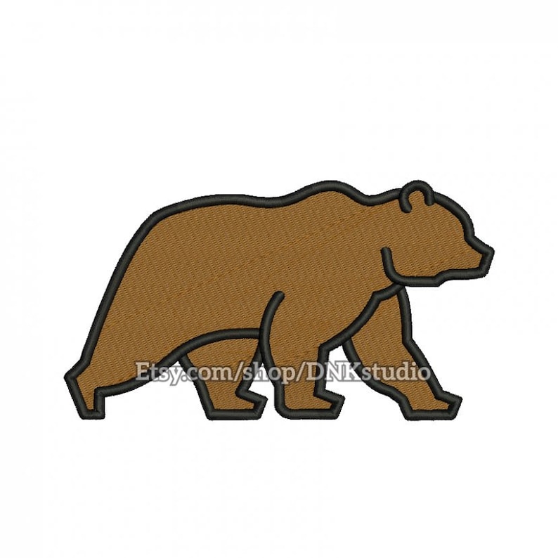 Cute Simple Bear Embroidery Design 6 Sizes INSTANT | Etsy