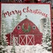 Buffalo Plaid Red Barn Farm Merry Christmas Wreath, Christmas Wreath ...
