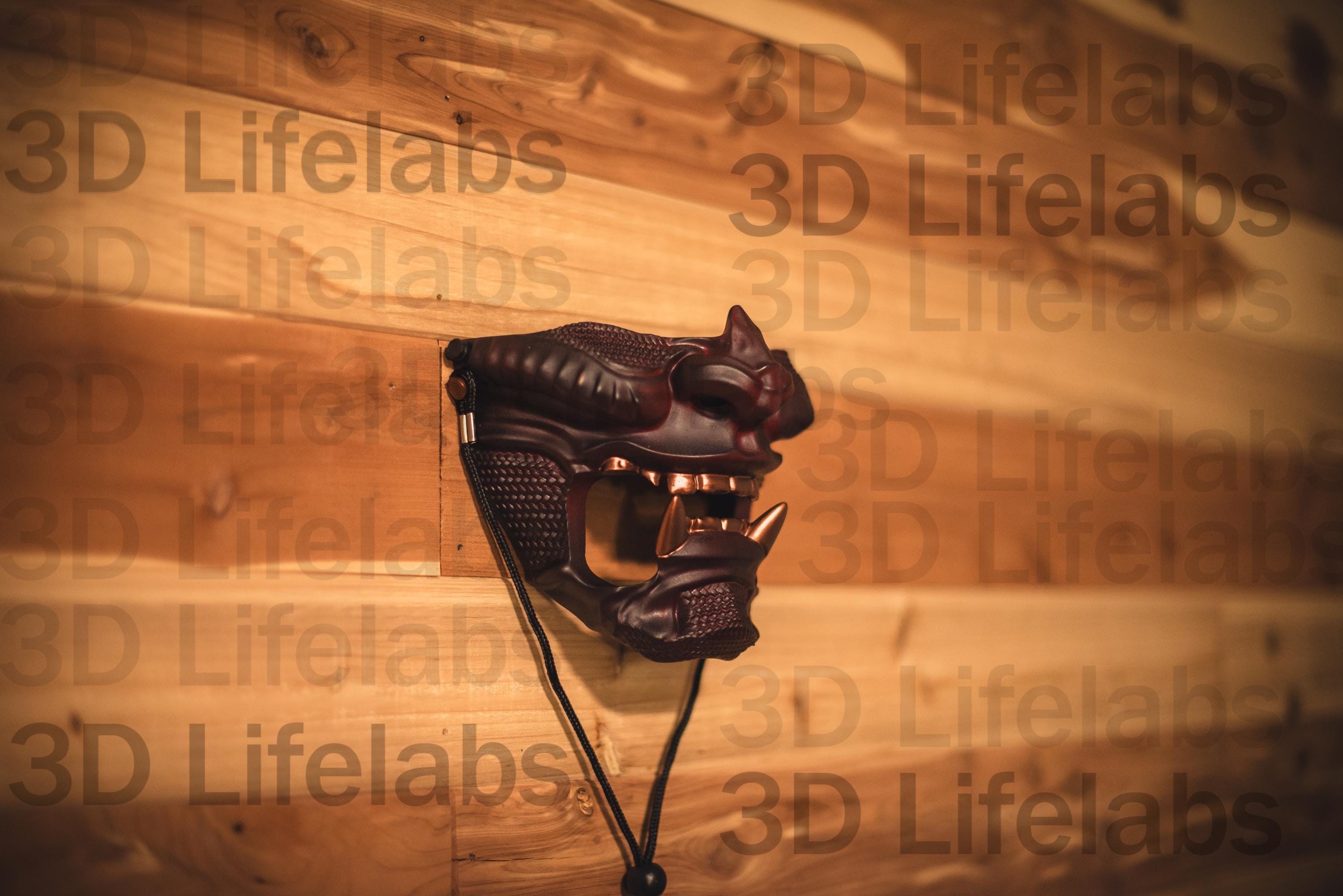 Wearable Oni Mask Katana Display - Etsy